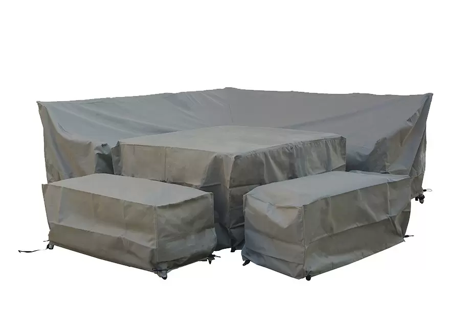 Square Corner Aluminium Set Covers - Khaki - Trioscape Garden Centre